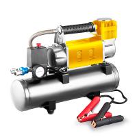 China YANTU AM48 DC12V/24V 60MM Cylinder Air Compressor for Car Tires Max 160L/min 8L Tank for sale