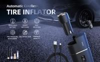 China Compact Size YANTU A31 12V 150PSI Air Compressor with Pressure Gauge and Powerbank for sale