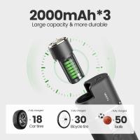 China Compact Size YANTU A31 12V 150PSI Air Compressor with Pressure Gauge and Powerbank for sale