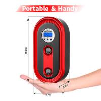 China YANTU A01 Wired 12V Car Tire Inflator with Emergency Light and Digital Pump Black/Red for sale
