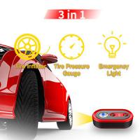 China YANTU A01 Wired 12V Car Tire Inflator with Emergency Light and Digital Pump Black/Red for sale