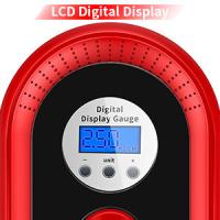 China YANTU A01 Wired 12V Car Tire Inflator with Emergency Light and Digital Pump Black/Red for sale