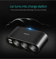 China USB Connection YANTU B08 Car Charger Adapter with On Off Switch Socket Metal Material for sale