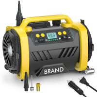 China 12V Electric Car Tire Inflator Machine with Double Cylinder and AC DC Battery Options for sale