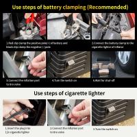 China Portable Double Cylinder 12V Electric Car Tire Inflator with Digital Pressure Monitor for sale