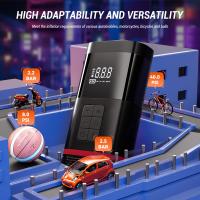 China Powerful 150PSI 7500mAH Wireless Car Tire Inflator Pump with Jump Starter and Power Bank for sale