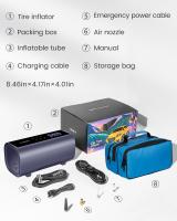 China Blue YANTU A22 Mini Cordless High Pressure Air Pump150PSI Portable Digital Automatic Electric Car Tire Inflators Compressor Machine for sale