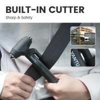 China YANTU F05 Carbon Steel Long Handle Car Safety Life Hammer Auto Emergency Escape Rescue Tool Window Breaker Seatbelt Cutter Hammer for sale
