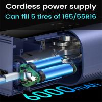 China High Speed YANTU A22 Wireless Heavy Duty Double Cylinder Portable Electric Air Pump for sale