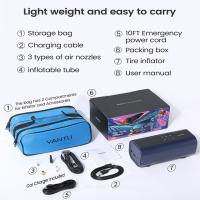 China 2019-2021 Blue YANTU A22 Cordless Smart Portable Air Pump Compressor for SUV RV Motorcycle for sale