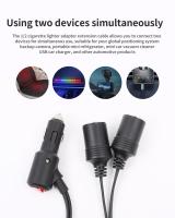 China YANTU B36 Portable Car Charger with 2 Sockets and Dual Cigarette Lighter Universal Year for sale