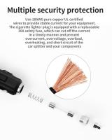 China YANTU B36 Portable Car Charger with 2 Sockets and Dual Cigarette Lighter Universal Year for sale