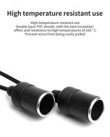 China YANTU B36 Portable Car Charger with 2 Sockets and Dual Cigarette Lighter Universal Year for sale
