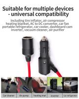 China Car Cigarette Lighter Plug Socket Power Adapter Cable with Nylon Fiber Cover Material for sale