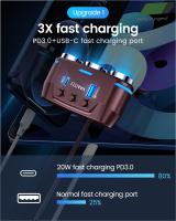 China 12V Car Mobile Charger with Dual USB QC PD Cigarette Lighter and Voltage Monitoring for sale