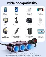 China 12V Car Mobile Charger with Dual USB QC PD Cigarette Lighter and Voltage Monitoring for sale