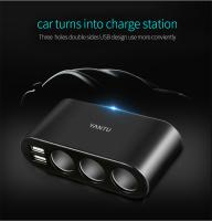 China Metal Wired Dual USB C Fast Car Charger with Voltage Monitoring and Charging Function for sale