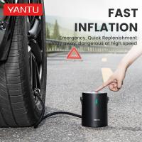 China YANTU A05 12V Mini Pump Small Digital Tire Inflator for Car 140*120*100mm 3 Nozzles for sale