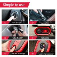China 2007-2021 Year YANTU A01 250PSI 12V Mechanical Portable Wired Air Pump Car Tire Inflators for sale