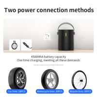China 12V Black/White Rechargeable Mini Car Air Pump Cordless Mechanical Tire Inflator for sale
