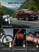 China 12V Black/White Rechargeable Mini Car Air Pump Cordless Mechanical Tire Inflator for sale