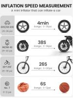China 12V Black/White Rechargeable Mini Car Air Pump Cordless Mechanical Tire Inflator for sale