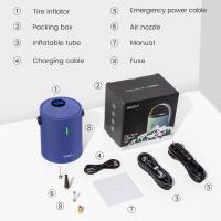 China YANTU A05 150PSI Portable Silent Electric Power Tire Inflator with Wireless Function for sale