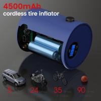 China YANTU A05 Mini Air Compressor with 1500mAh*3 Battery CE Accessory and Emergency Light for sale