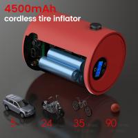 China Tire Pressure Monitor Function 100w Cordless Portable Digital Tire Inflator for Car for sale