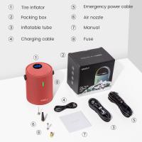 China Tire Pressure Monitor Function 100w Cordless Portable Digital Tire Inflator for Car for sale