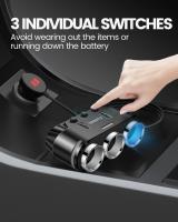 China Mini Phone Cigarette Lighter Car Charger with Dual USB Socket and Voltage Monitoring for sale