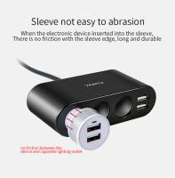 China Metal Material 12V 24V Wired Dual USB C Fast Car Charger Adapter with Voltage Monitoring for sale