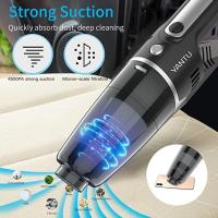 China YANTU V01S 12V Wired Vacuum Cleaners Black 250ml Dust Cup Volume Wet and Dry Auto Cleaning for sale