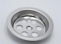 China Stainless Steel Sink Strainer 70mm OD 50mm ID Silver 304 Grade for sale