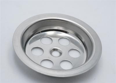China Stainless Steel Sink Strainer 70mm OD 50mm ID Silver 304 Grade for sale