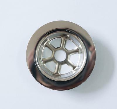China Mirror Polish Sink Strainer OD 70mm Stainless Steel 201 304 for Kitchen Drain Parts for sale