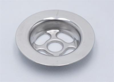 China Stainless Steel Bathroom Basin Sink Strainer OD 70mm ID 40mm Hole Flanging 0.4-0.6mm for sale