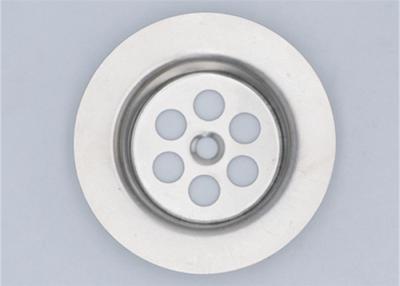 China Stainless Steel Sink Strainer , Silver Round Kitchen Sink Drain Stopper for sale