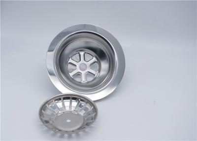 China Metal Kitchen Sink Strainer Stopper , Kitchen Sink Drain Plug Anti - Oil for sale
