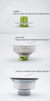 China American Patent Sink Strainer Stainless Steel Eco Friendly Odor Stopper 4 Inch for sale