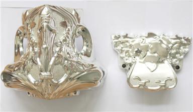 China PP Recycled Or ABS Casket Corner 17# Coffin Hardware , Europen Style for sale
