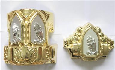 China Professional Custom Casket Corner Funeral Decoration , Europen Style for sale