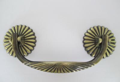 China Antique Brass Metal Coffin Handles , Metal Casket Hardware for Funeral for sale