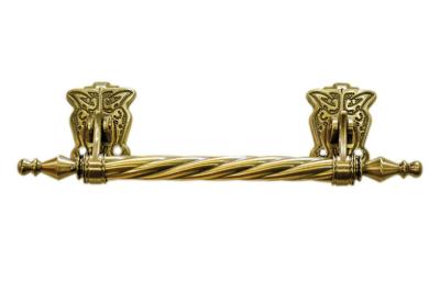 China Gold Finish Zamak Metal Casket Coffin Handles With Steel Bar 30 x 9.5 cm for sale