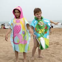China Children's Microfiber Poncho Towel 60x120cm to 90x180cm Size Range 280-600gsm Custom Weight for sale