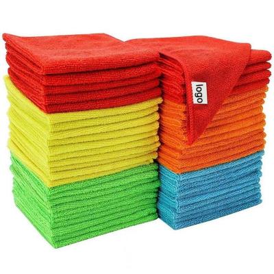 China Custom Microfiber Cleaning Towel 30x30cm to 40x40cm Size 150-380gsm Weight Terry Weave for sale