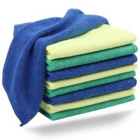 China 16x16 Microfiber Kitchen Cleaning Towel 160-390gsm Quick Drying Washable Eco Dish Cloths for sale