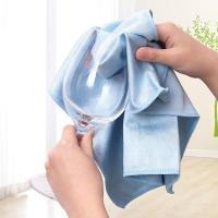 China Custom Microfiber Cleaning Towels 35x35cm 40x40cm 200-320gsm for Windows Glass Cup Kitchen Surfaces for sale