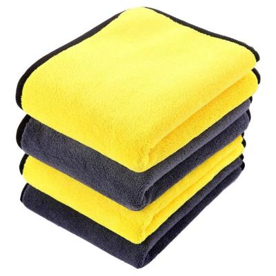 China Custom Microfiber Car Drying Towel 30x30cm to 60x120cm Size 300-1200gsm Weight Coral Fleece for sale