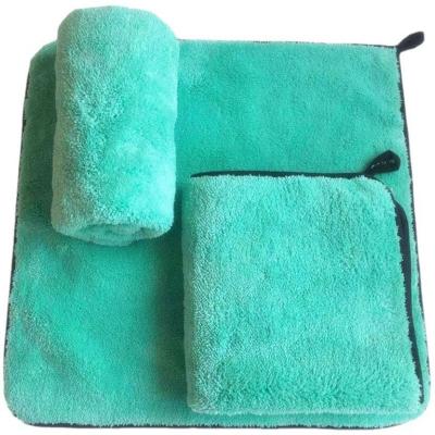 China 40x40cm 1200gsm Microfiber Car Drying Towel - Customizable Size with High Absorbency for sale